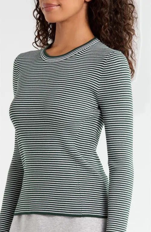 G/fore Ribbed Stripe Long Sleeve Top