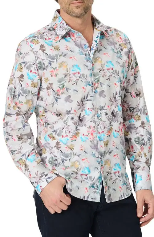 Robert Graham Shadbush Floral Stretch Cotton Shirt - Multi