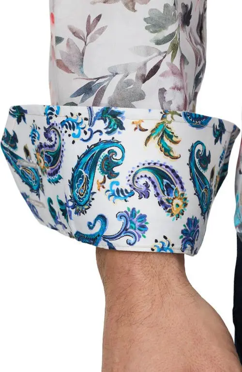 Robert Graham Shadbush Floral Stretch Cotton Shirt
