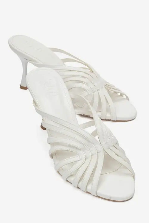 PROLOGUE SHOES Olivera Stiletto Sandal - White