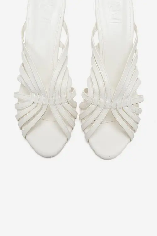 PROLOGUE SHOES Olivera Stiletto Sandal - White