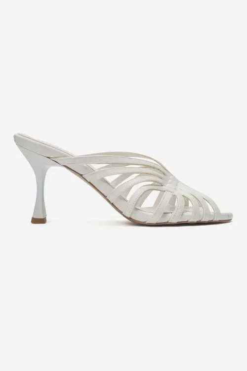 PROLOGUE SHOES Olivera Stiletto Sandal - White