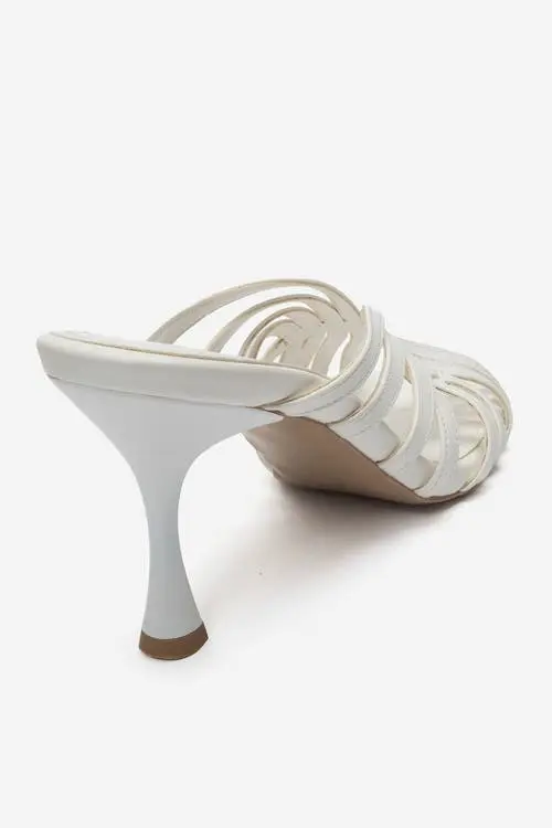 PROLOGUE SHOES Olivera Stiletto Sandal - White