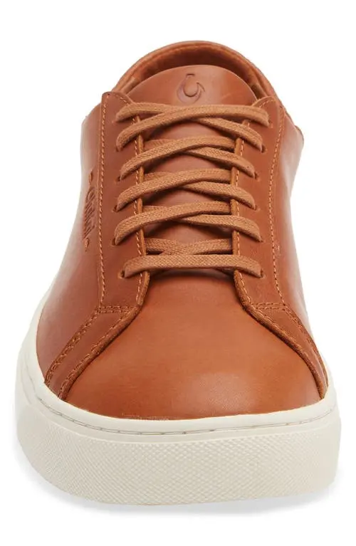 Olukai Kou Leather Sneaker - Fox/fox