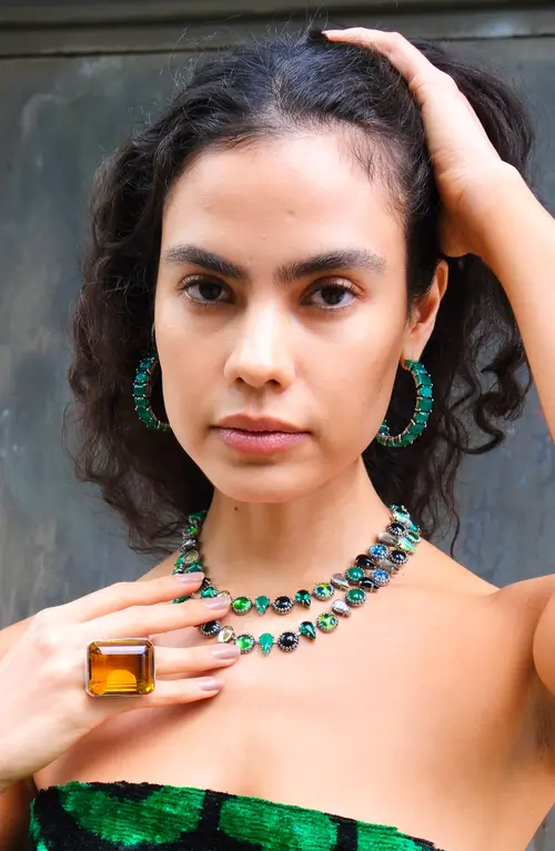 VESPER OBSCURA Layering Glass Choker