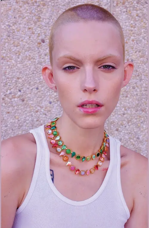 VESPER OBSCURA Layering Glass Choker - Salad