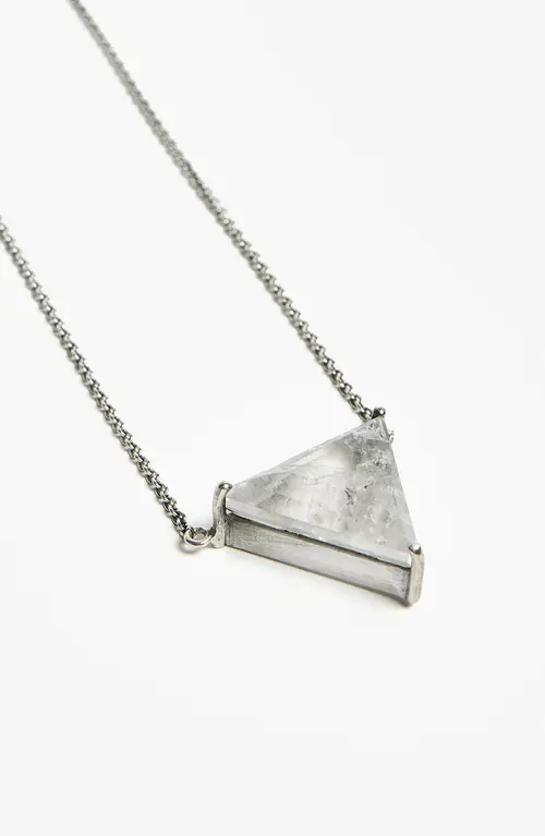 VESPER OBSCURA Obscura Stacking Shards In Striated Crystal Necklace - Large Triangle