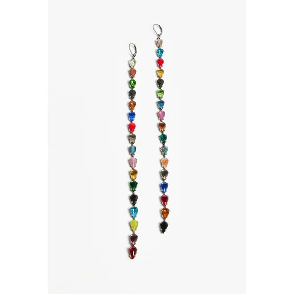 VESPER OBSCURA Aurora Fang Mini Spangle Earrings - Silver