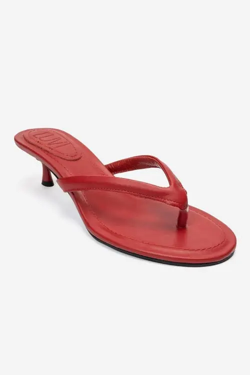 PROLOGUE SHOES Norell Stiletto Thong Sandal - Red