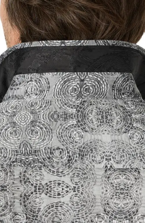 Robert Graham Eastlake Long Sleeve Stretch Cotton Shirt - Charcoal