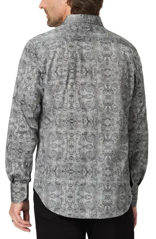 Robert Graham Eastlake Long Sleeve Stretch Cotton Shirt - Charcoal
