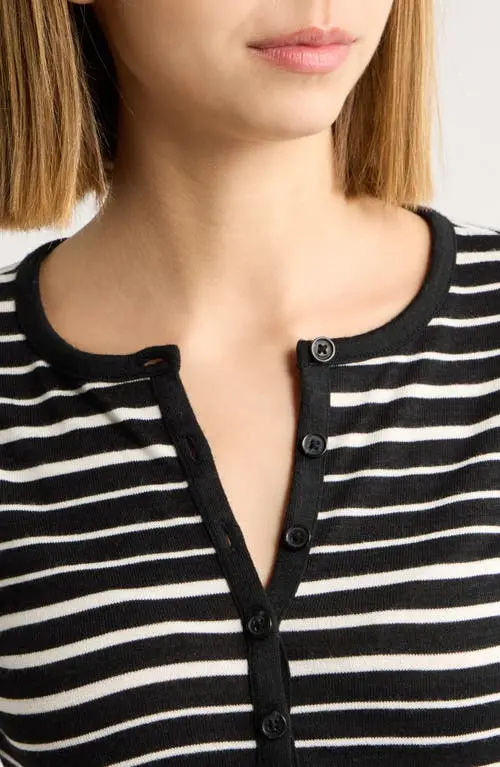 Rag & Bone The Stripe Henley Top