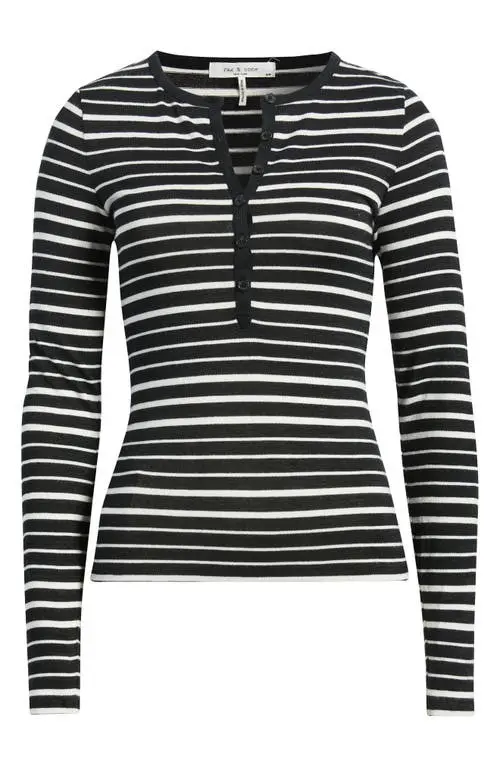 Rag & Bone The Stripe Henley Top