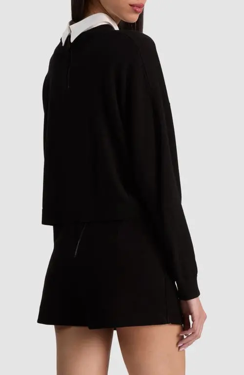 Alice + Olivia Rhett Wool Sweater With Detachable Collar