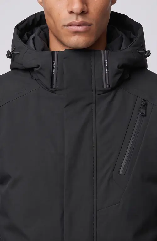 POINT ZERO Hooded Microfiber Jacket With Heat-sealed Pockets