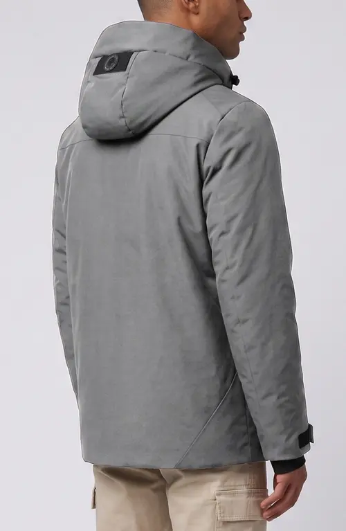 POINT ZERO Hooded Microfiber Jacket With Heat-sealed Pockets - Slate