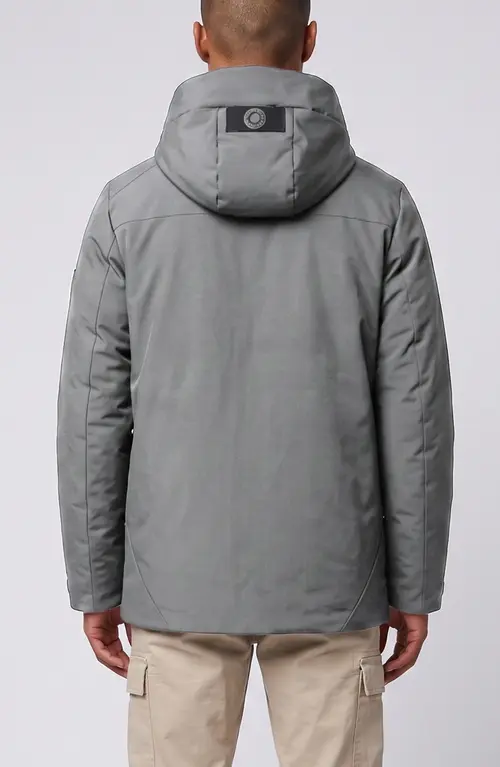 POINT ZERO Hooded Microfiber Jacket With Heat-sealed Pockets - Slate