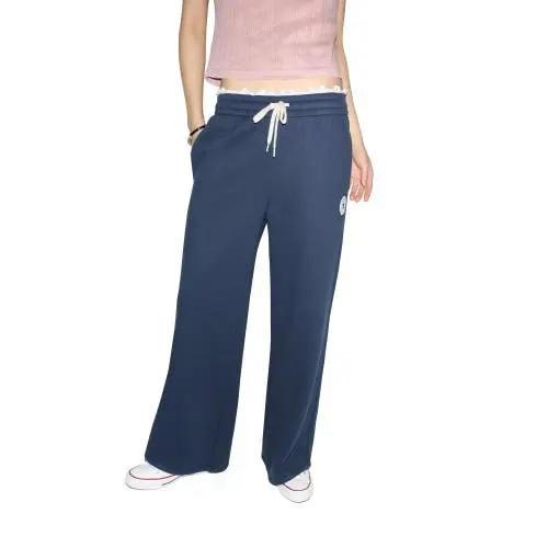 CONVERSE High-waisted Fleece Pants - Navy