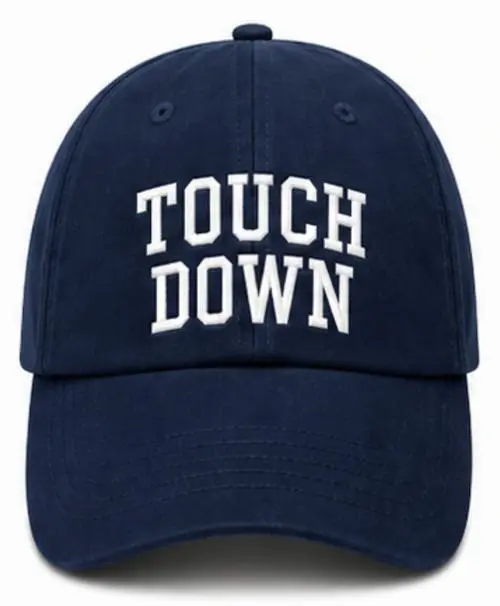 BITS & BOWS Touch Down Bow Baseball Hat - Navy