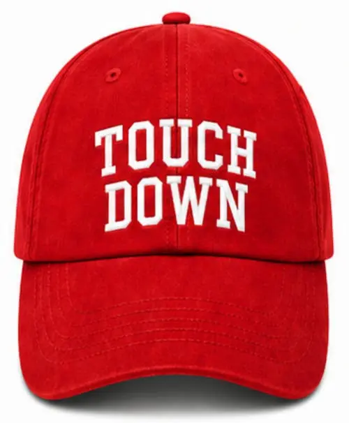 BITS & BOWS Touch Down Bow Baseball Hat - Red