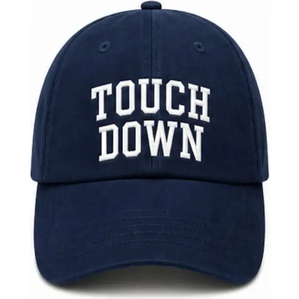 BITS & BOWS Adult Touch Down Baseball Hat - Navy