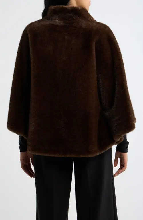 Bernardo Faux Fur Poncho