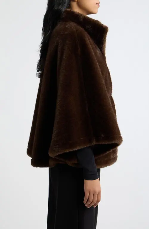 Bernardo Faux Fur Poncho