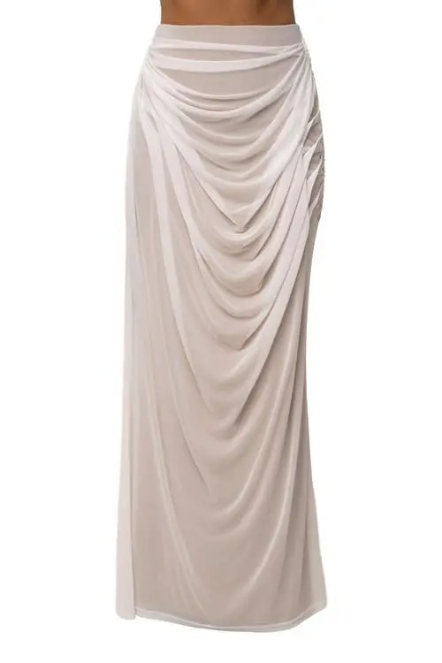 JLUXLABEL Ethereal Flow Maxi Skirt - Ivory