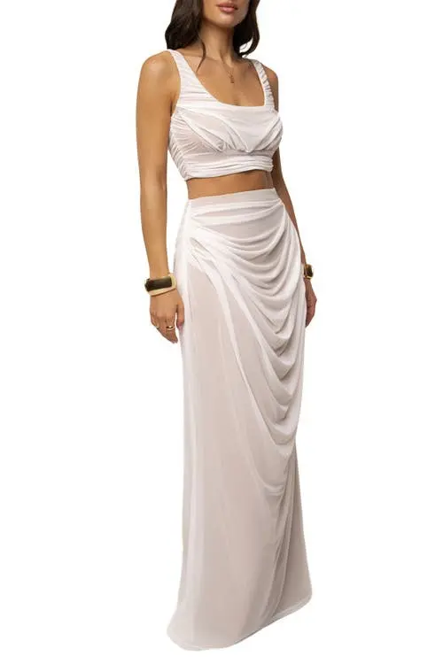 JLUXLABEL Ethereal Flow Maxi Skirt
