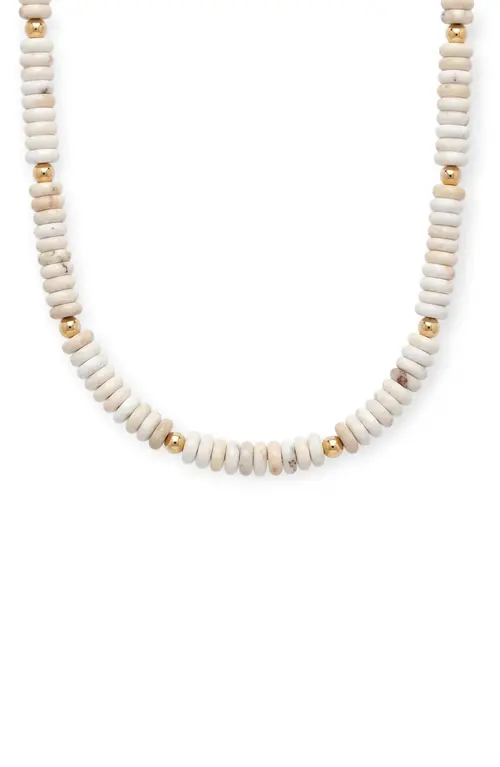 CUFFED BY NANO Beaded 14k Gold Filled Necklace - White