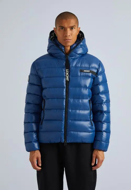 JACK1T Hooded Insulated Down Jacket - Blue Moon