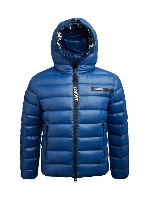 JACK1T Hooded Insulated Down Jacket - Blue Moon