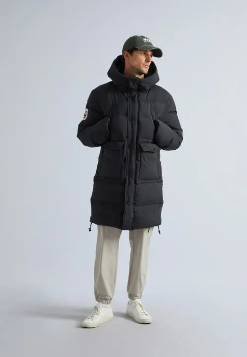 JACK1T Insulated Longline Puffer Coat With Hood