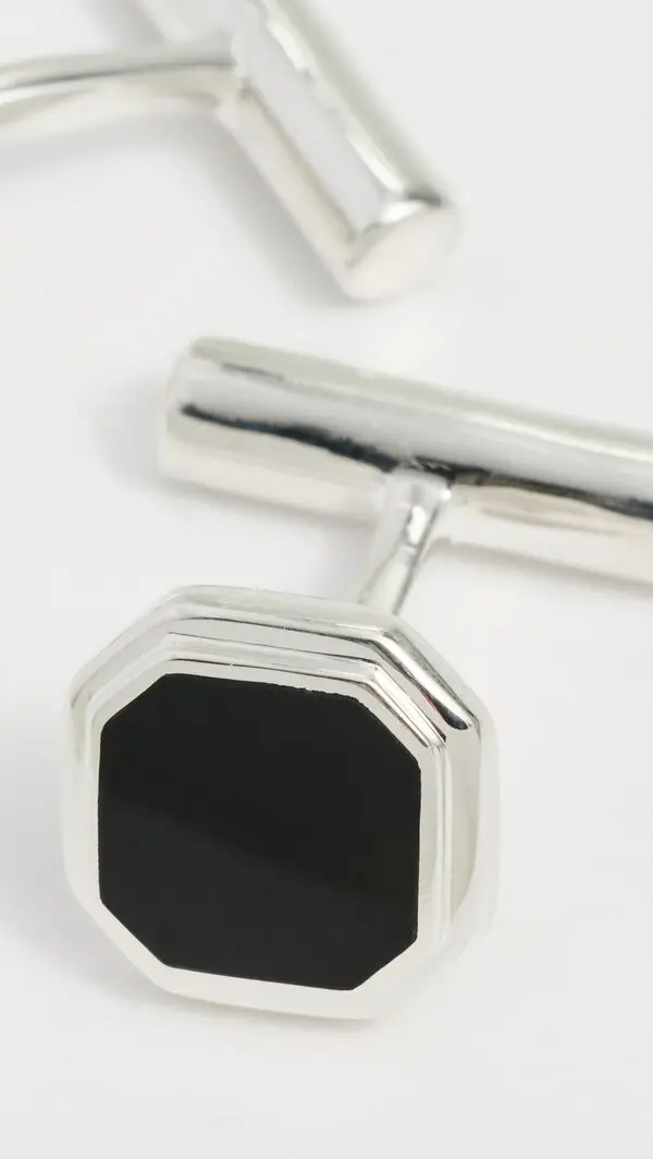 Shinola Onyx Octagonal Inlay Cufflinks
