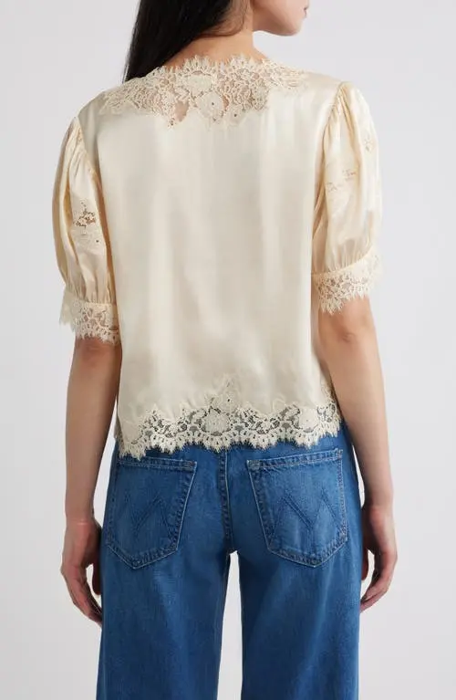DÔEN Idella Lace Silk Top