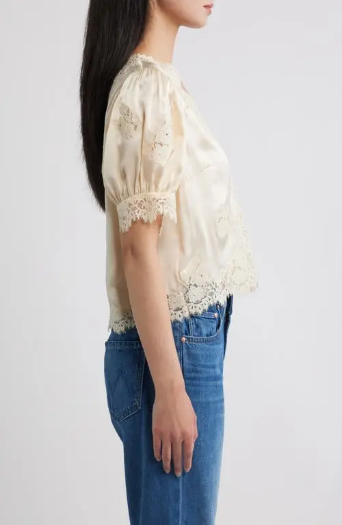 DÔEN Idella Lace Silk Top