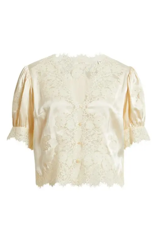 DÔEN Idella Lace Silk Top