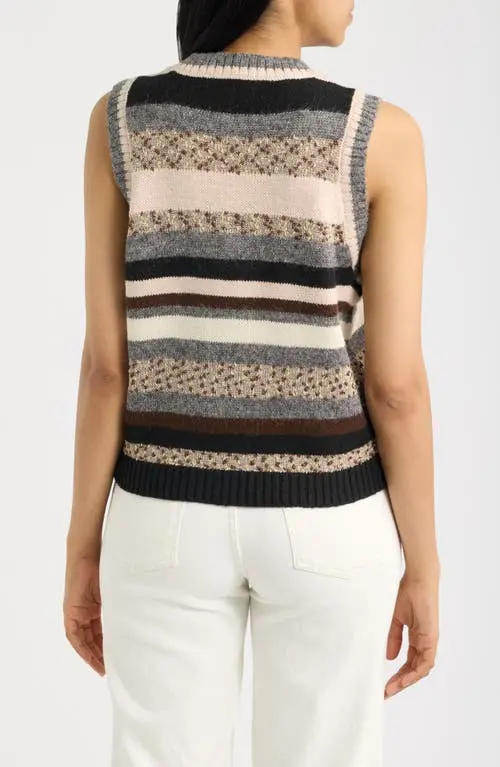 CITY BLUES Multi Stripe Sweater Vest