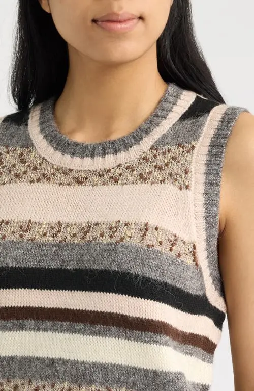 CITY BLUES Multi Stripe Sweater Vest