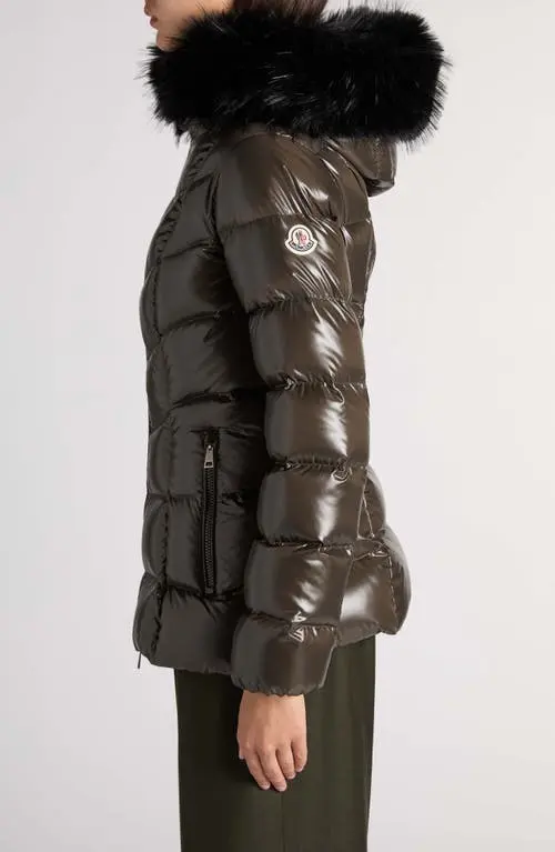 Moncler Fulmar Down Puffer Jacket With Faux Fur Trim