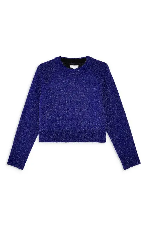 Topshop Metallic Crop Sweater