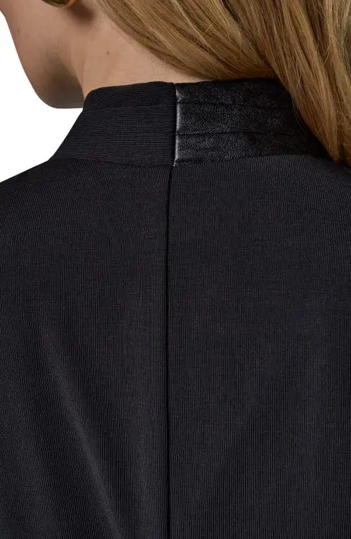 Donna Karan New York Sleeveless Top With Faux Leather Trim