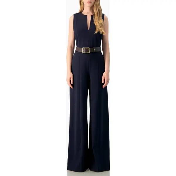 IVONNE Sleeveless V-neck Wide-leg Jumpsuit