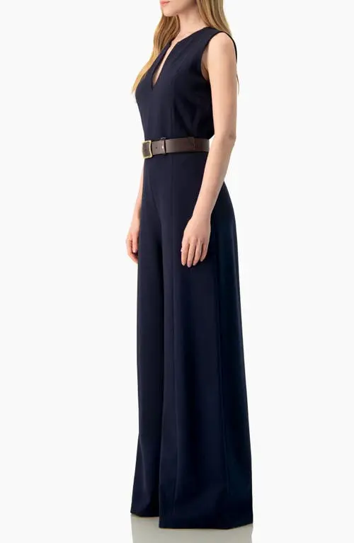 IVONNE Sleeveless V-neck Wide-leg Jumpsuit