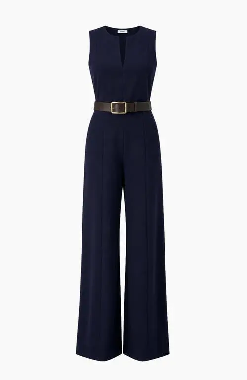 IVONNE Sleeveless V-neck Wide-leg Jumpsuit