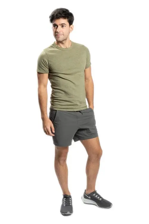 PETER MANNING NYC Workout Shorts 5 Inch - Dark Grey