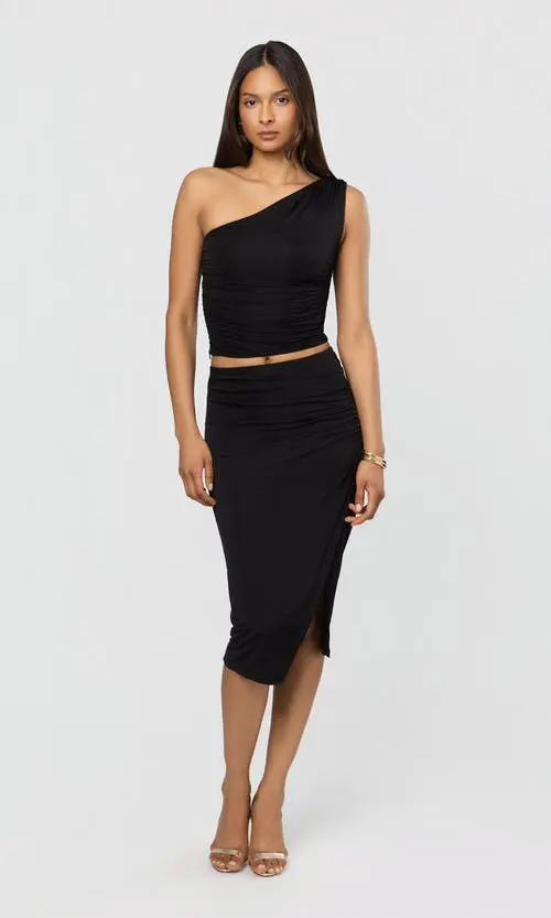 Generation Love Lilian Sheen Jersey Skirt - Black