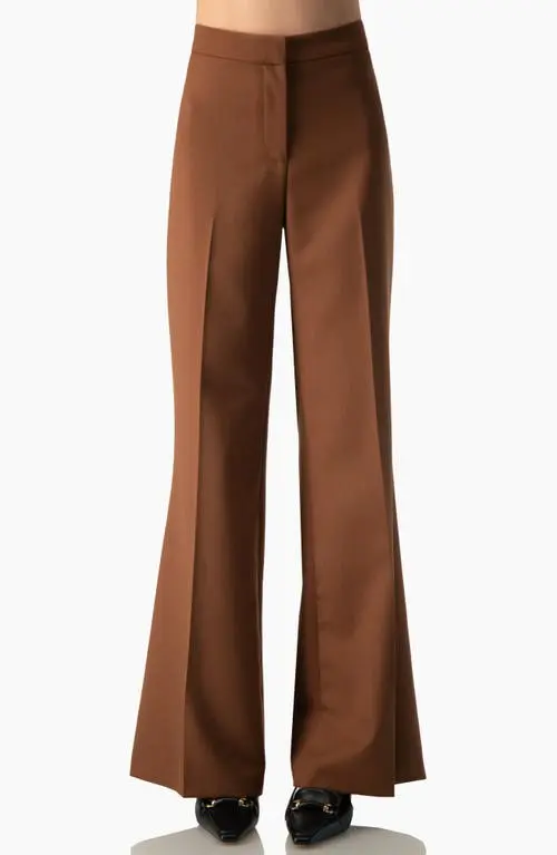IVONNE High-rise Semi-flare Pants - Chedron