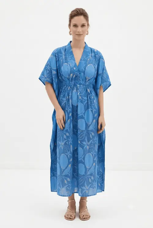 GUADALUPE DESIGN Imani Kaftan - Blue
