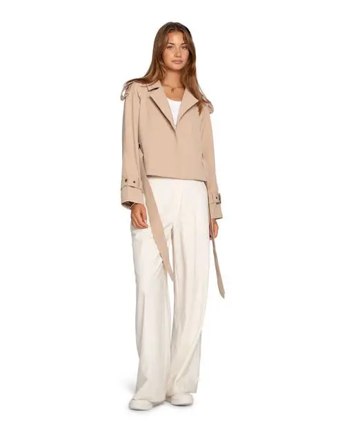 BELLE & BLOOM Fast Car Cropped Trench